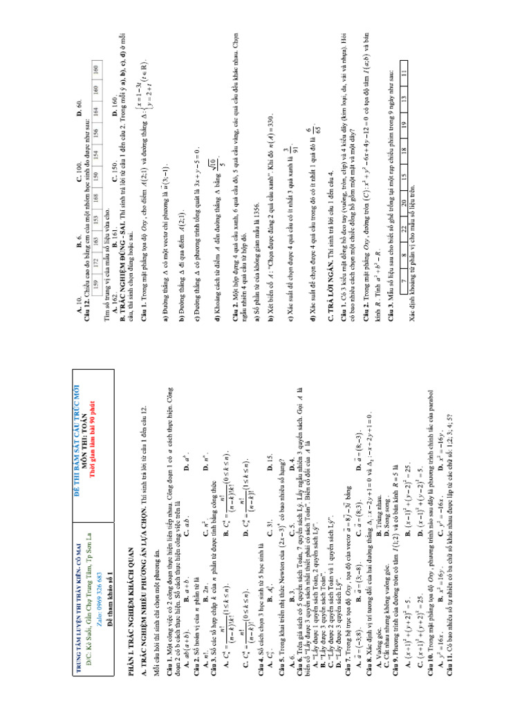 Toán 1 | PDF
