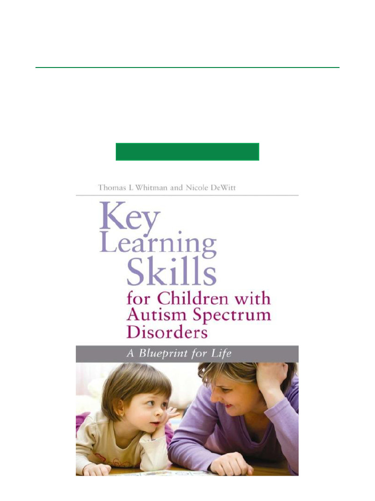 Key Learning Skills For Children With Autism Spectrum Disorders A ...