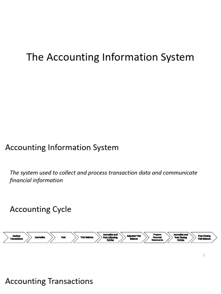 2 - The Accounting Information System | PDF | Debits And Credits | Financial Accounting