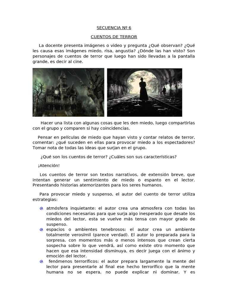 Lengua - Cuento de Terror | PDF | Temor | Suspense (Género)