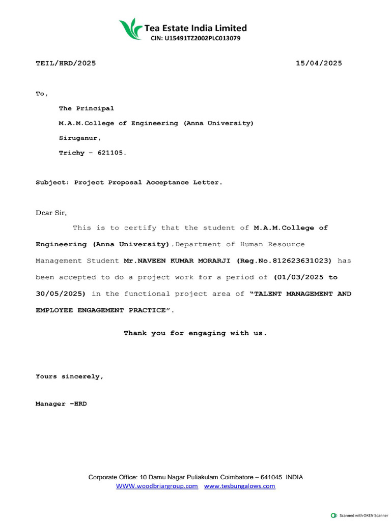 PF JD Covering Letter | PDF