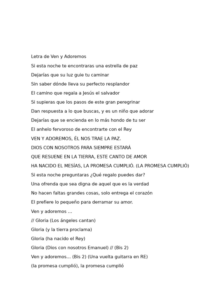 Ven y Adoremos | PDF