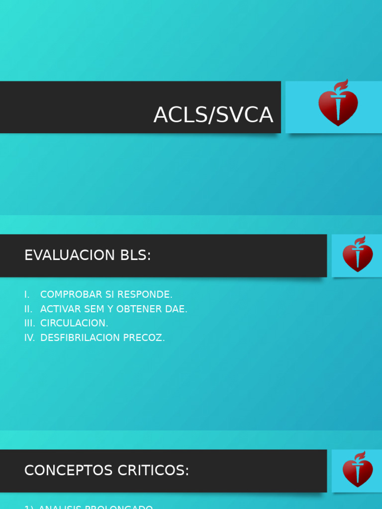 ACLS | PDF | Reanimación cardiopulmonar | Especialidades Medicas