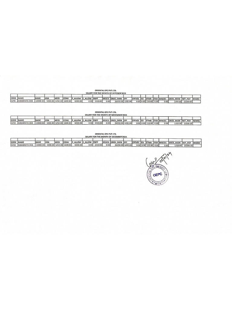 OEPC Payslip | PDF