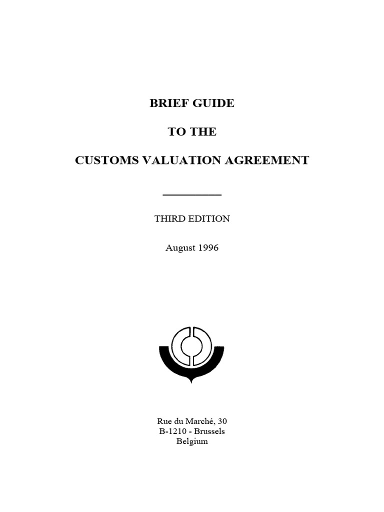 OA Brief Guide Wto Valuation Agreement | PDF | Prices | Sales