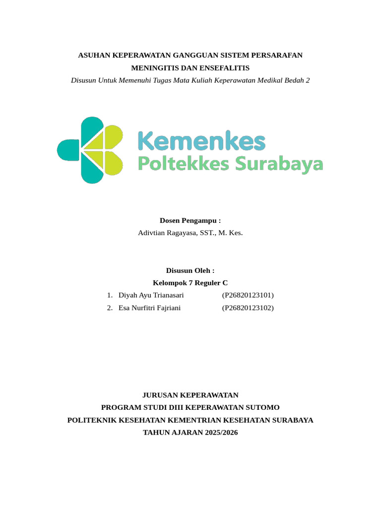 Askep Meningitis & Ensefalitis | PDF