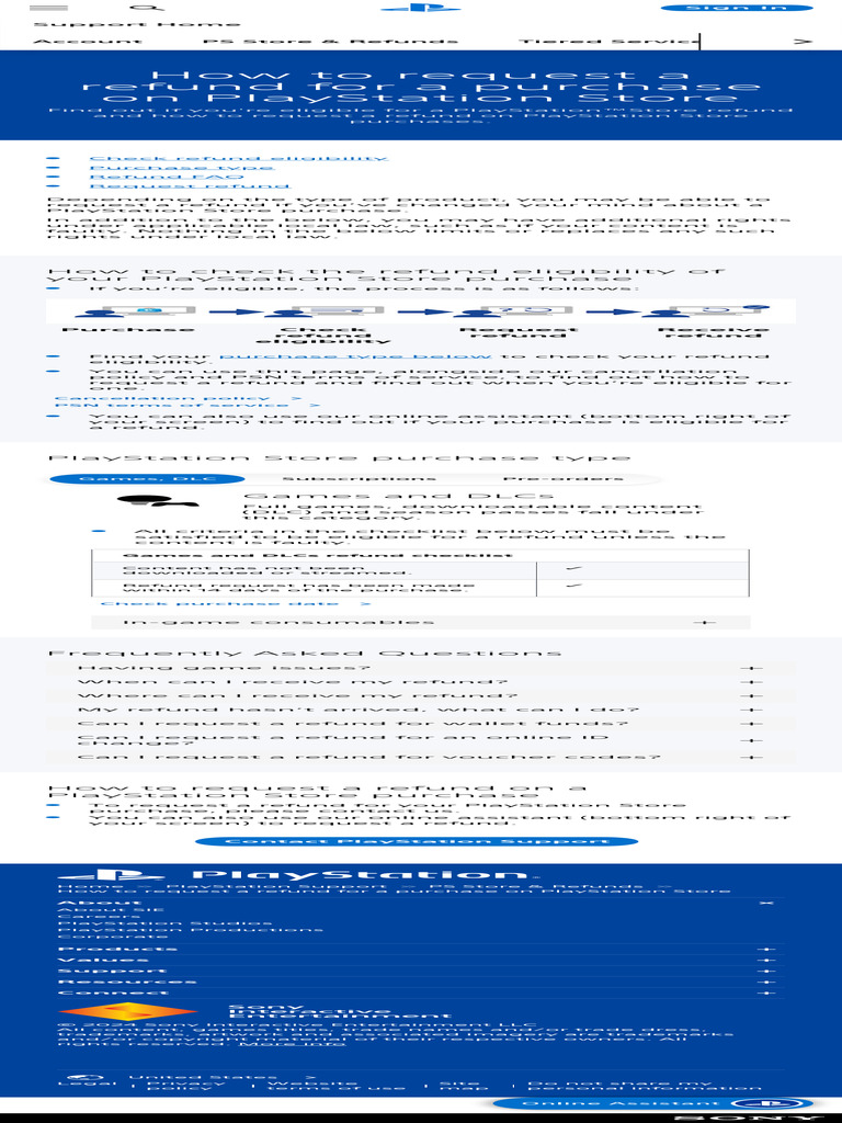 Requesting PlayStation Store Refunds | PDF | Play Station | Electronic ...