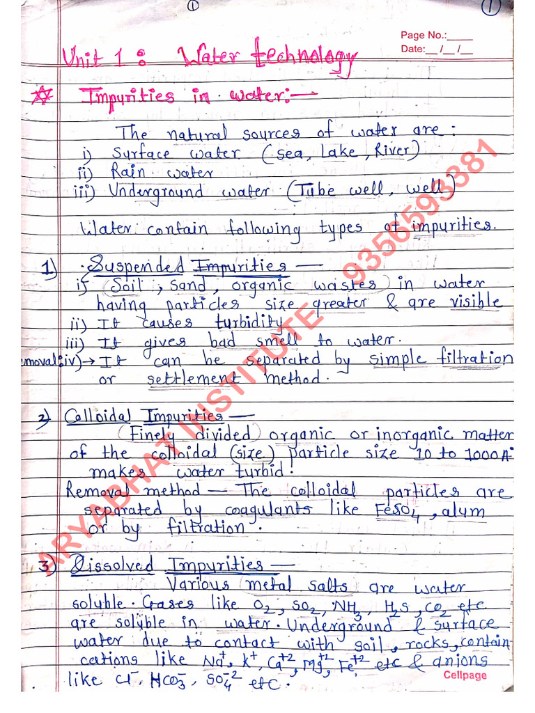 Chemistry Unit 1 Handwritten Notes | PDF