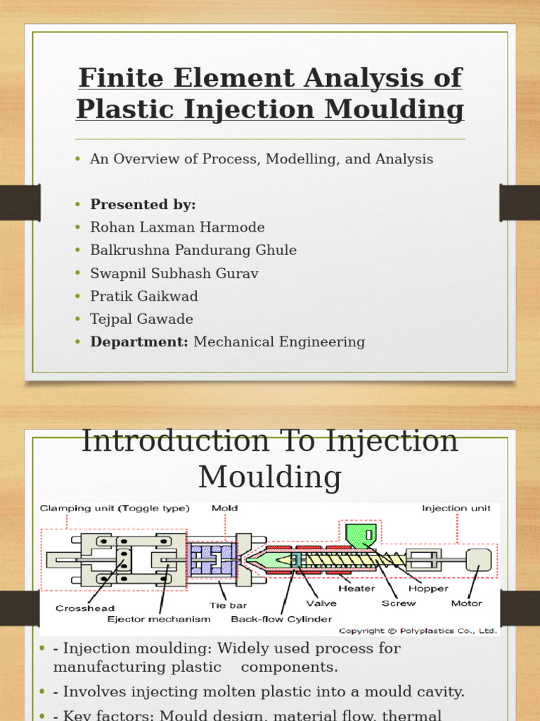 FEA of Plastic Injection Moulding | PDF | Finite Element Method | Continuum Mechanics