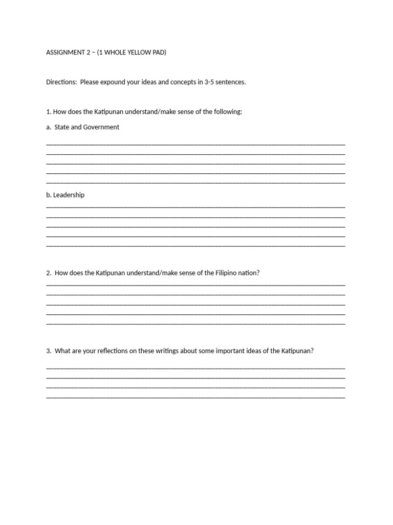 Rizal Assignment 2 | PDF