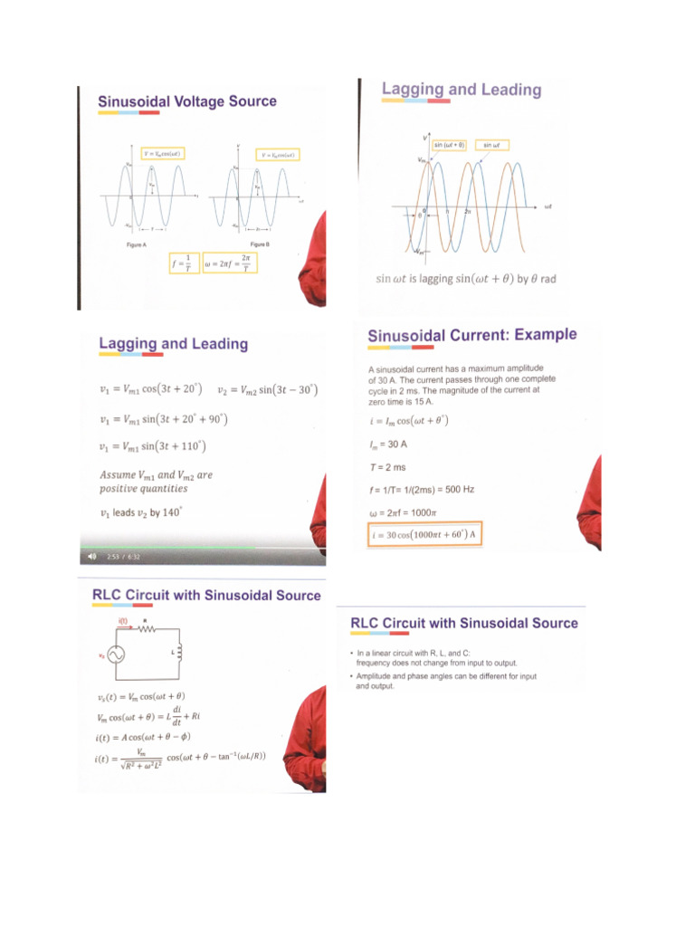 BE-Week5-Sinusoidal Steady state analysis (1) | PDF