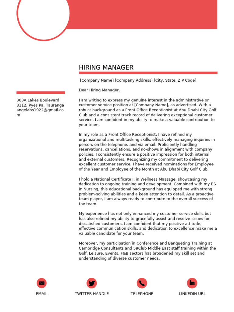 Sample For Receptionist CV | PDF | Business | Social Psychology