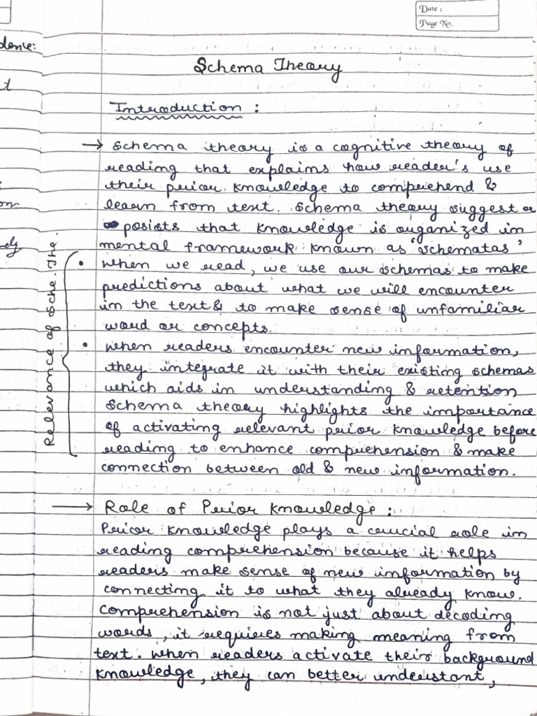 Schema Theory | PDF