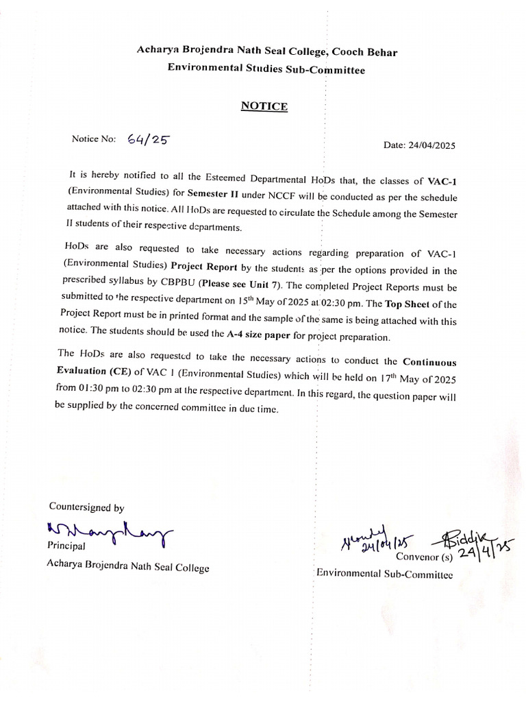 VAC-1 ENVS 2nd SEM Class Schedule | PDF | Conservation Biology | Biodiversity