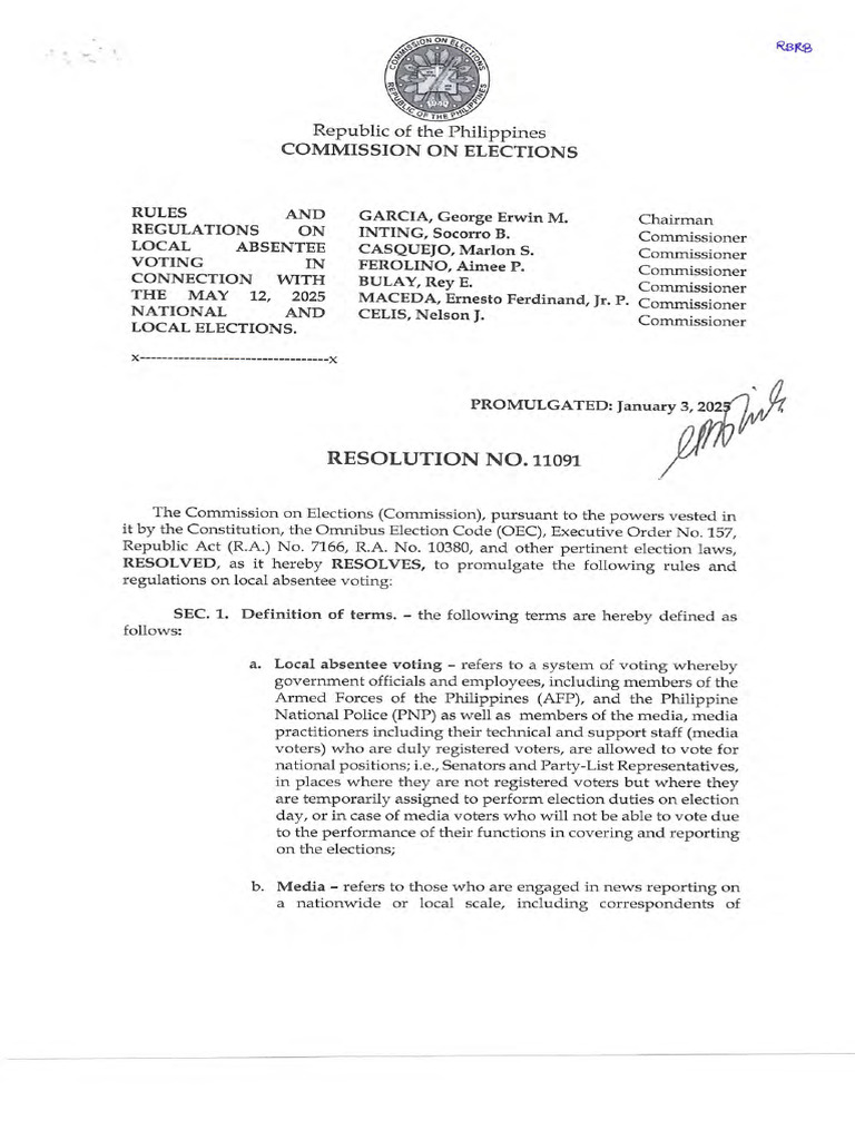 Local Absentee Voting | PDF