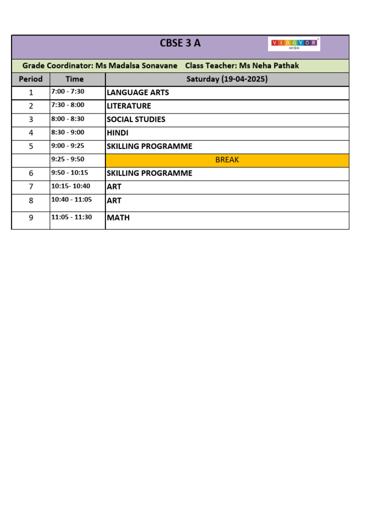 CBSE Sat TT 3A | PDF