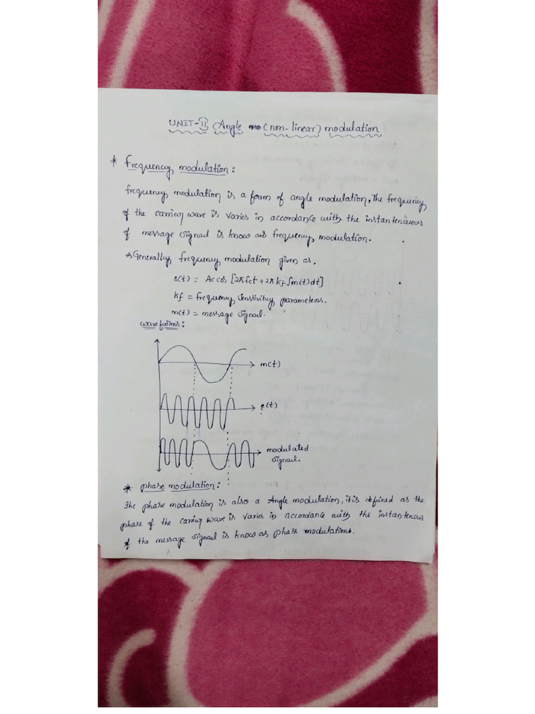 Angle Modulation (Unit2) Adc | PDF