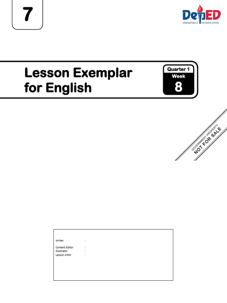 LE ENGLISH7 Q1 WEEK8 formattedFINAL | PDF | Publishing | Plagiarism