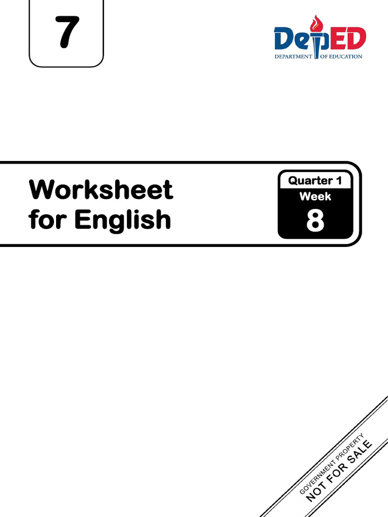 WS ENGLISH-7 Q1 WEEK8 formattedFINAL | PDF | Poetry | Publishing