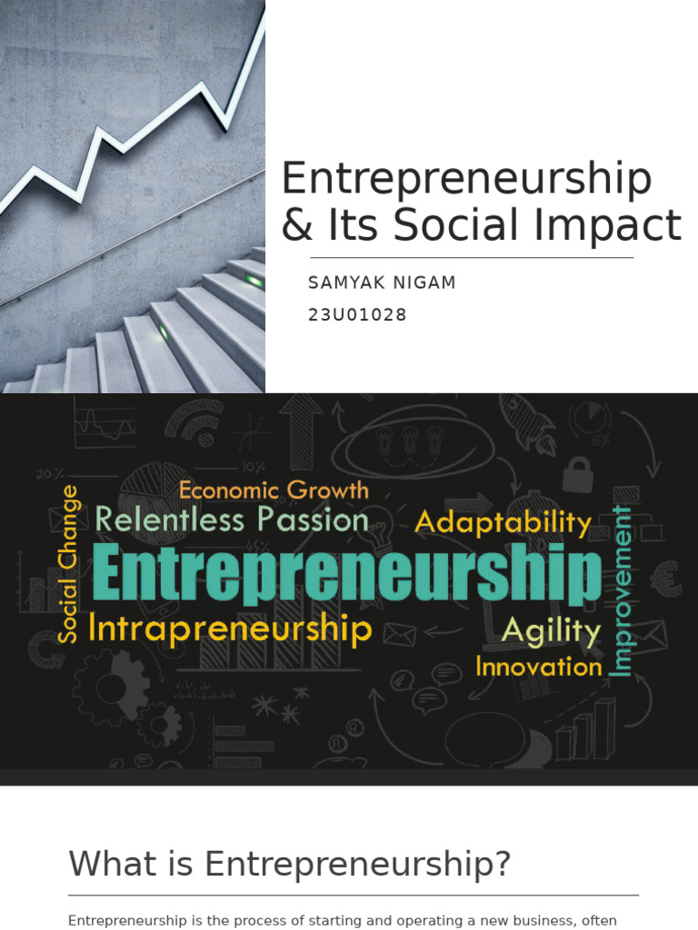 Entrepreneurship & Its Social Impact | PDF | Entrepreneurship | Startup ...