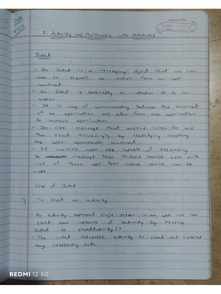 MAD - Unit-5.activity and Multimedia With Databases | PDF