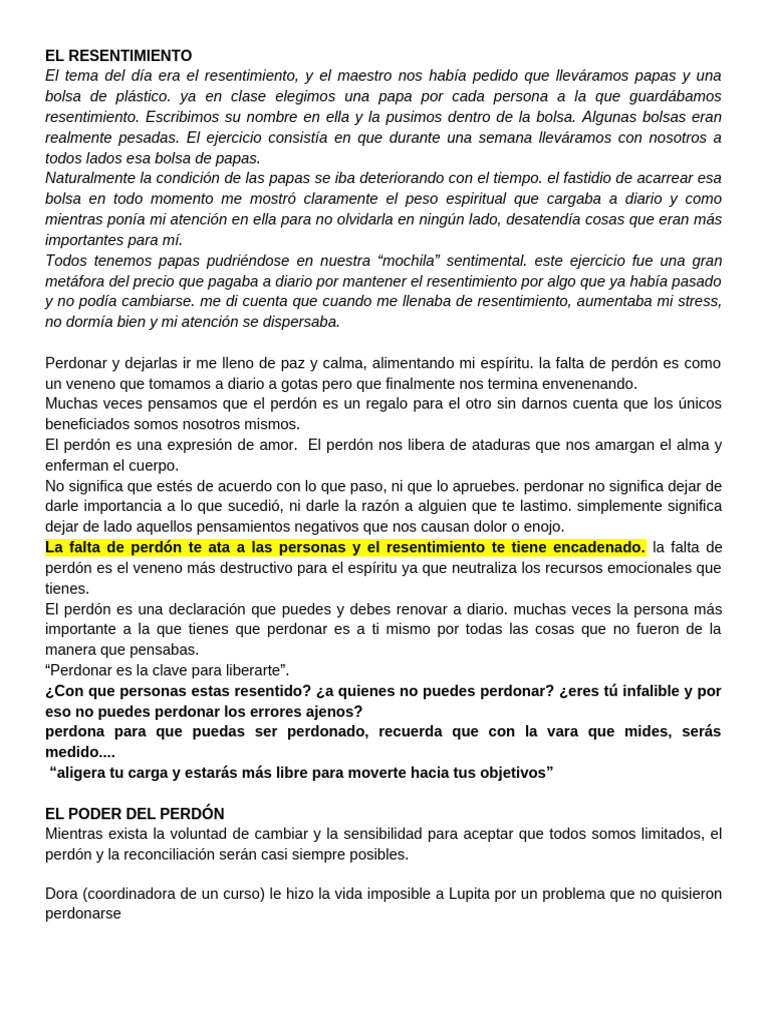 1 EL PODER DEL PERDON | PDF | Perdón | Amor