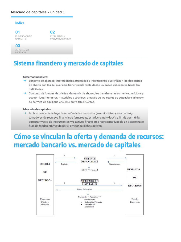 Mercado de Capitales - Charla CNV - Modulo1 | PDF