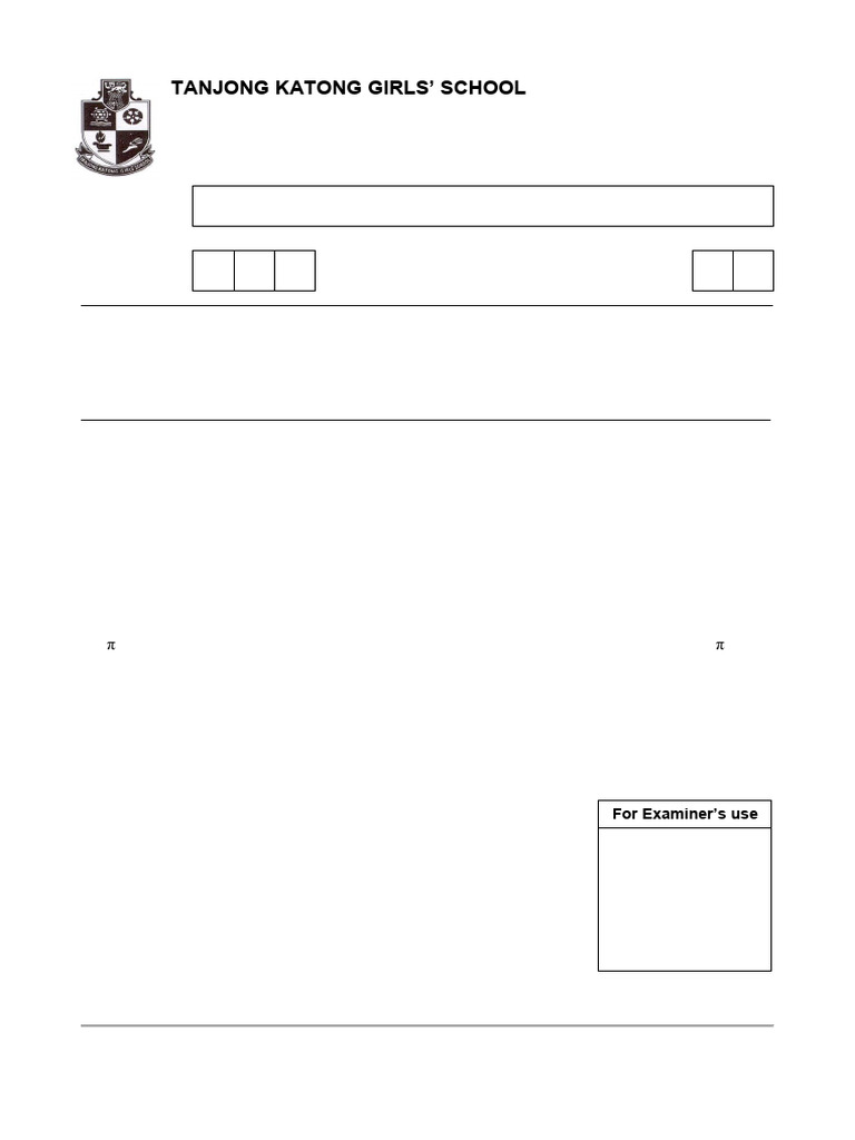 Sec 1 Math EYE 2023 Question Paper (Section a) | PDF | Significant ...