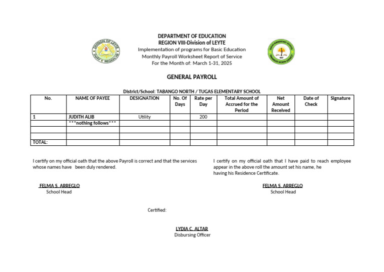 General-Payroll | PDF
