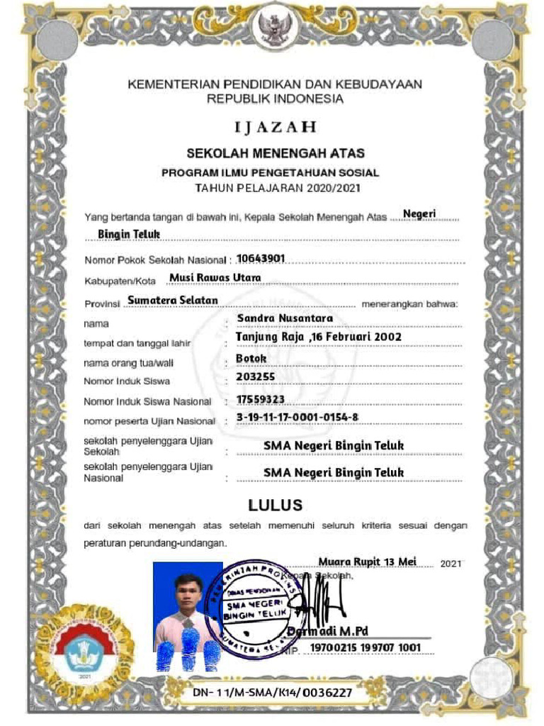 Contoh Ijazah | PDF