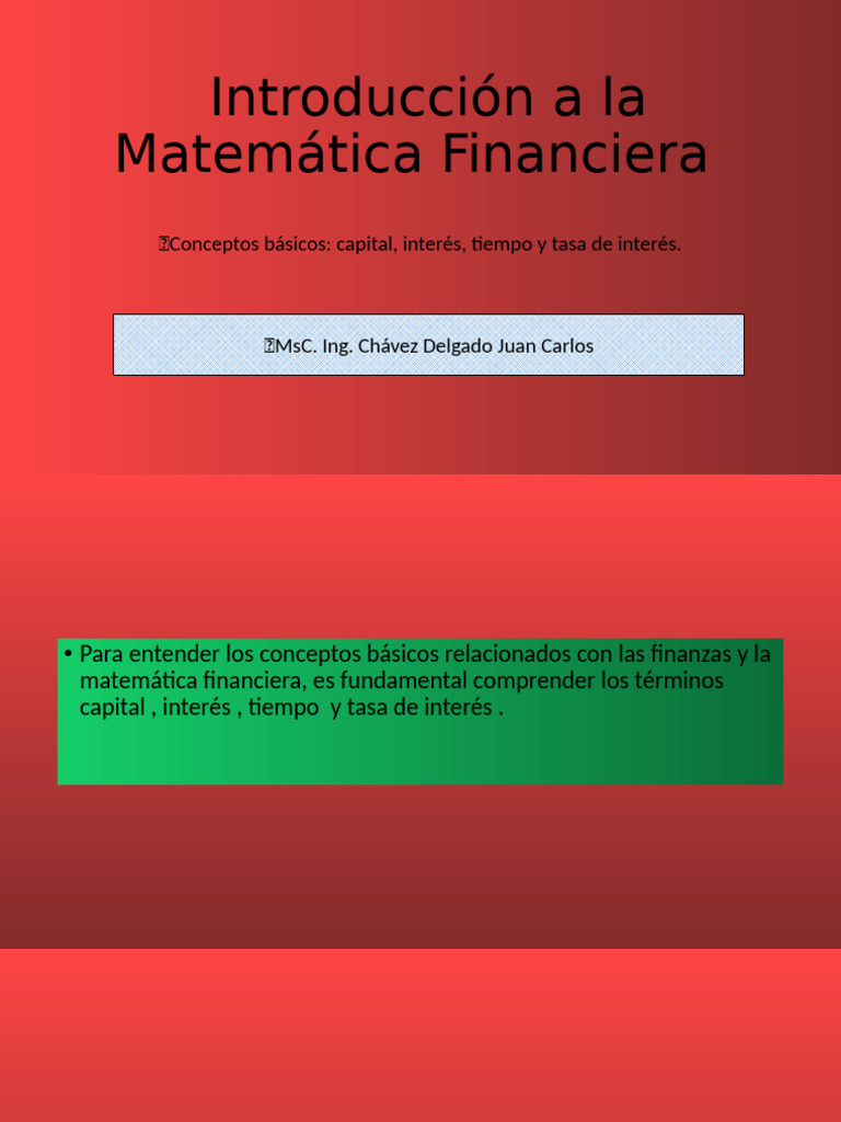 s1 Conceptos Basicos Matematica Financiera | PDF | Interés | Finanzas Matemáticas