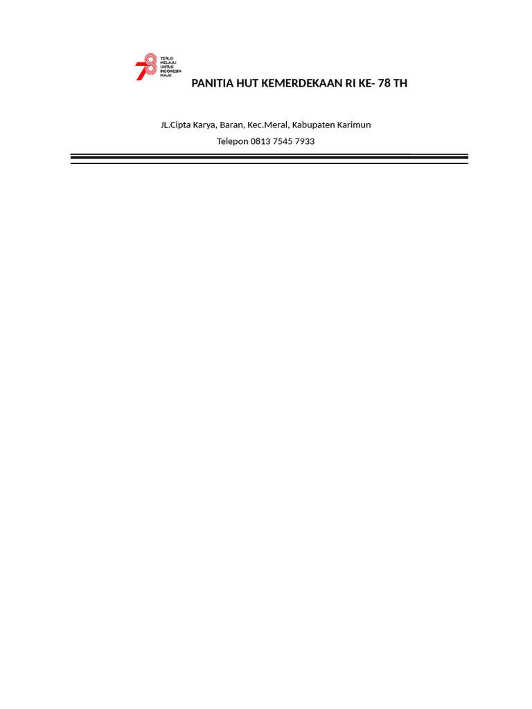 Panitia Hut Kemerdekaan Ri Ke | PDF