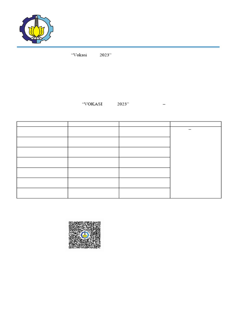 Undangan Vokasi Talk 2023 ITS | PDF