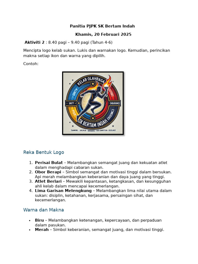 Reka Bentuk Logo Kelab Sukan | PDF