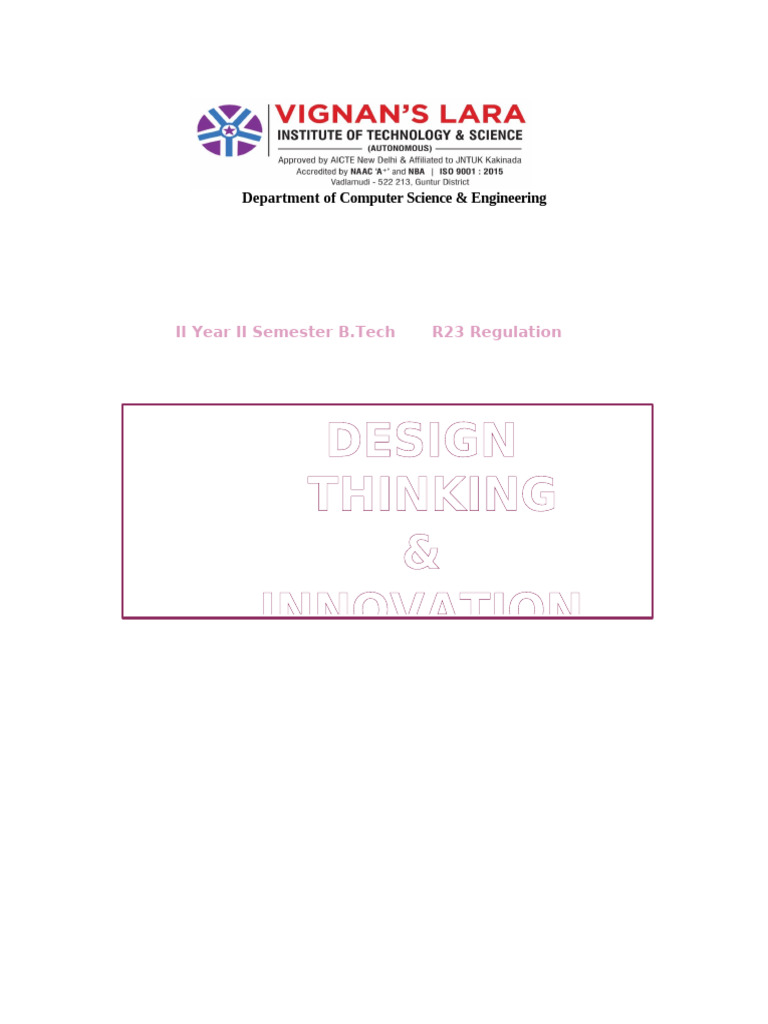 Design Thinking & Innovation | PDF | Design Thinking | Quantitative ...