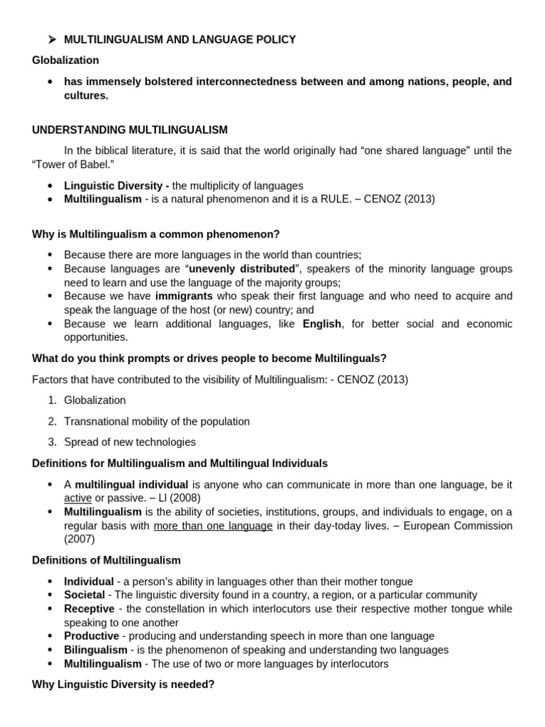 EL 104 REVIEVER From Miss Bevs To Unit 3 | PDF | Multilingualism | Differentiated Instruction