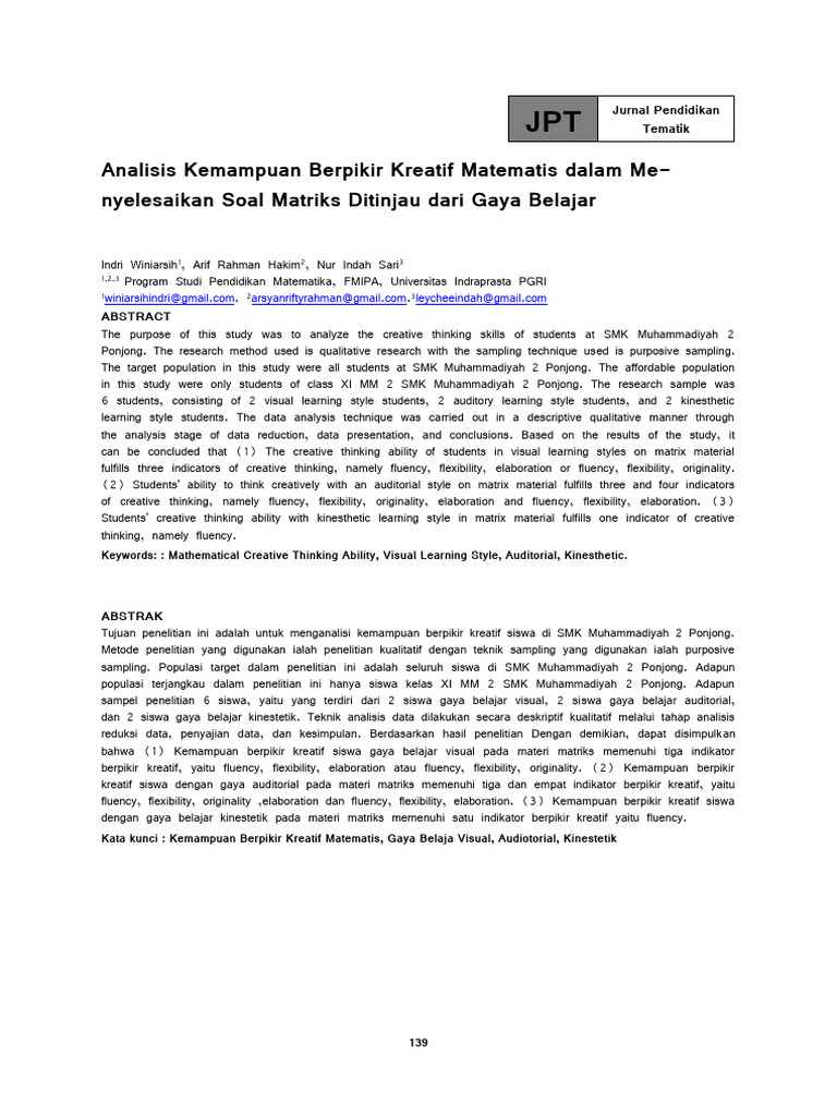 Indri Winiarsih, Arif Rahman Hakim, Nur Indah Sari 2021 | PDF