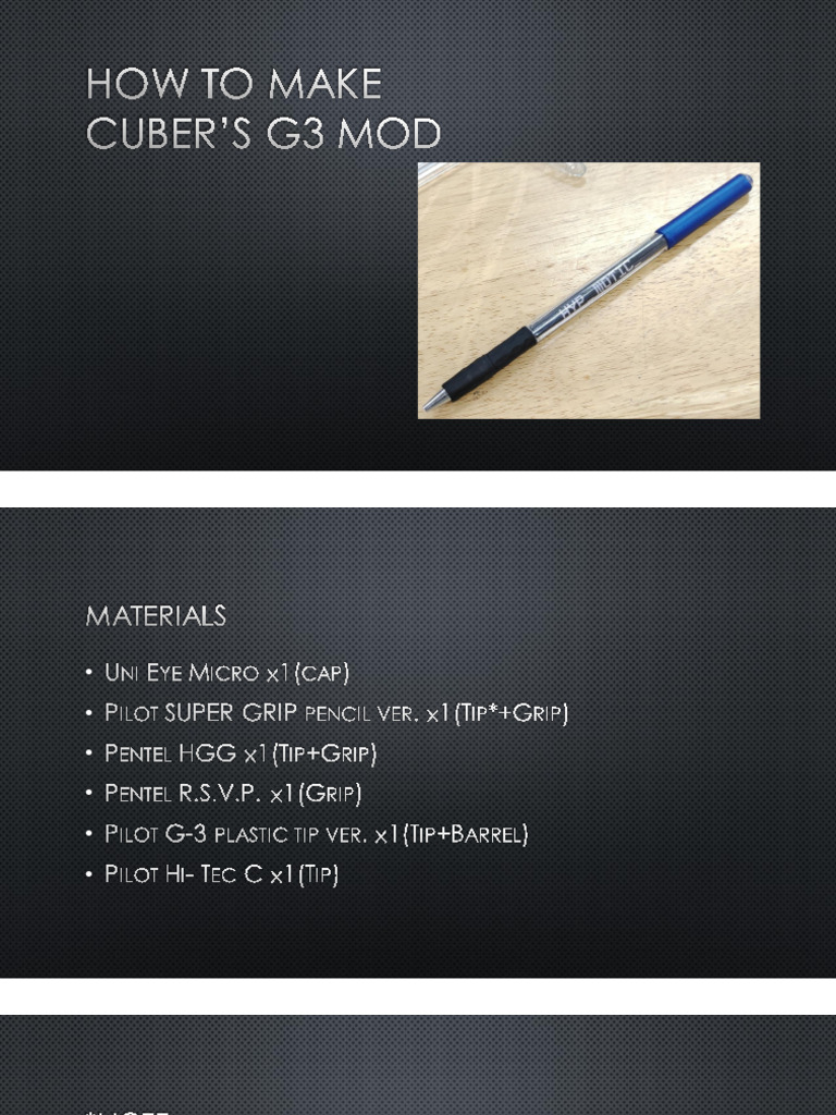 Cuber's G3 mod tutorial | PDF