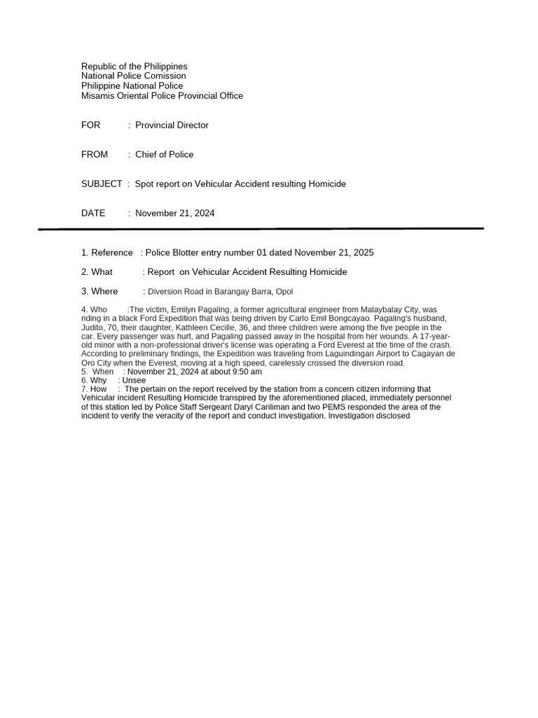 Spot Report | PDF