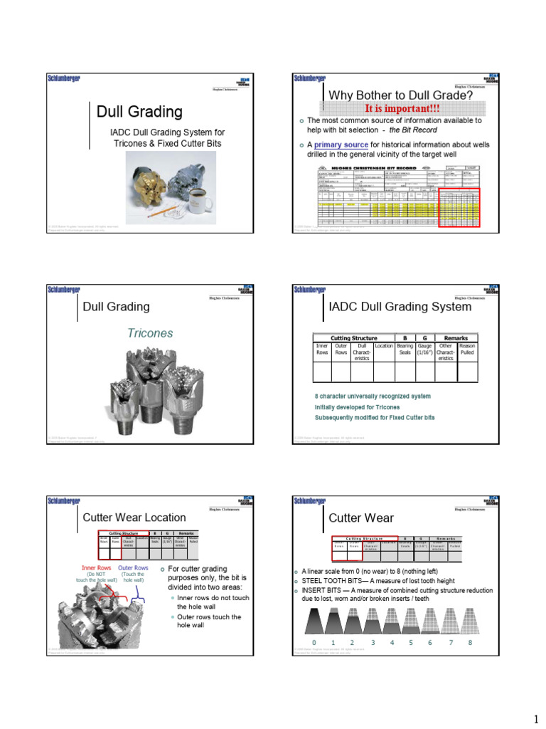IADC Dull Grading System Overview | PDF | Wear