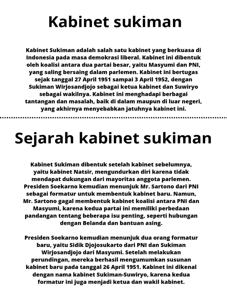 Kabinet Sukiman | PDF