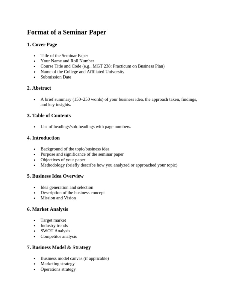 Seminar Paper | PDF