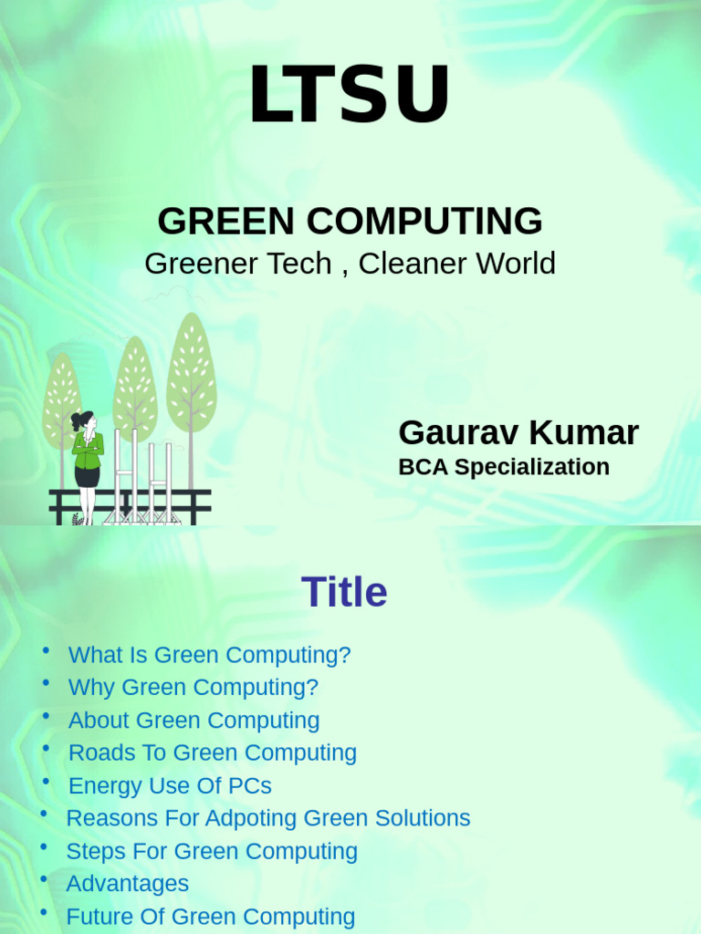 Green Computing PPT | PDF