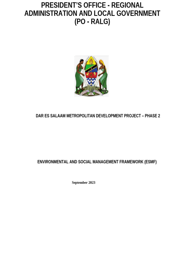 Esmf DMDP II | PDF | Environmental Impact Assessment | Infrastructure