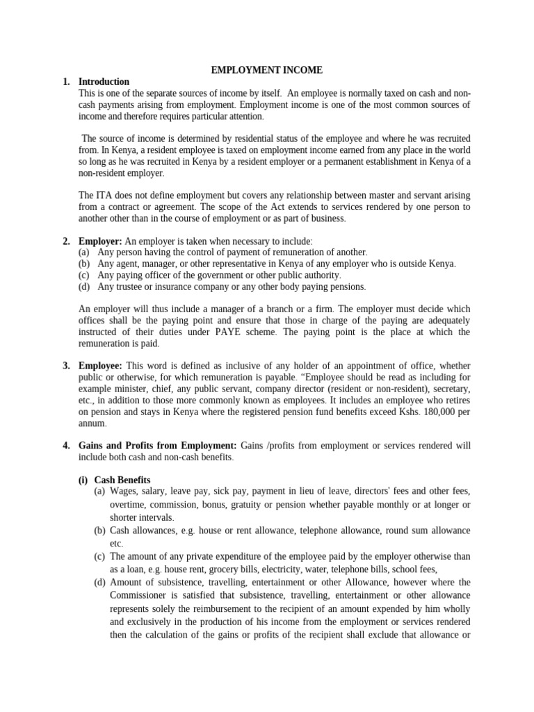 Understanding Employment Income Taxation | PDF | Per Diem | Employment