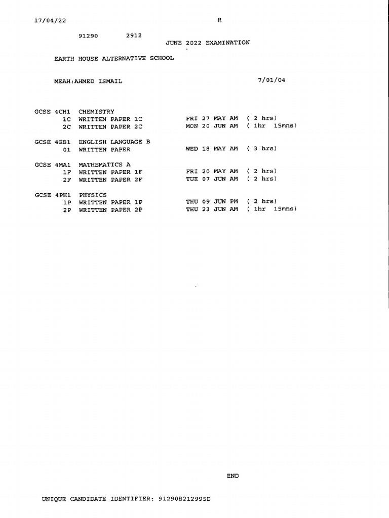 Statement of Entry-MAY22 | PDF