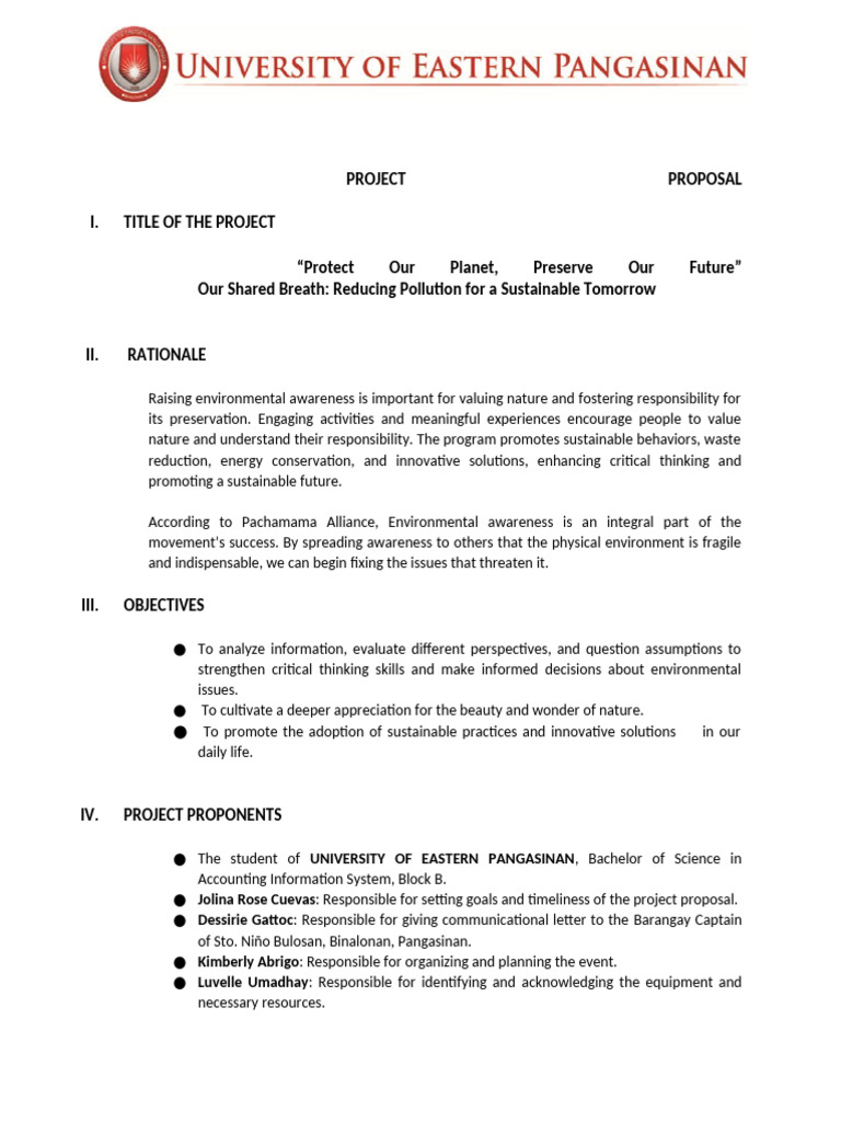 NSTP Group 1 Project Plan | PDF | Evaluation | Focus Group