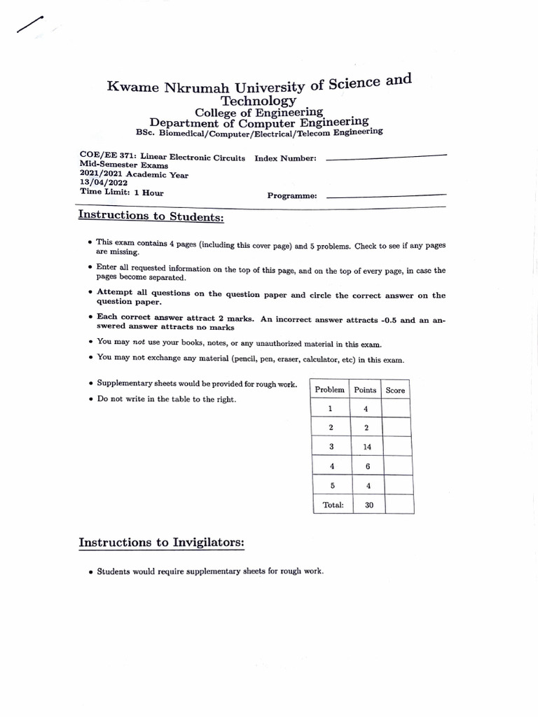 Linear Midsem 2022 | PDF