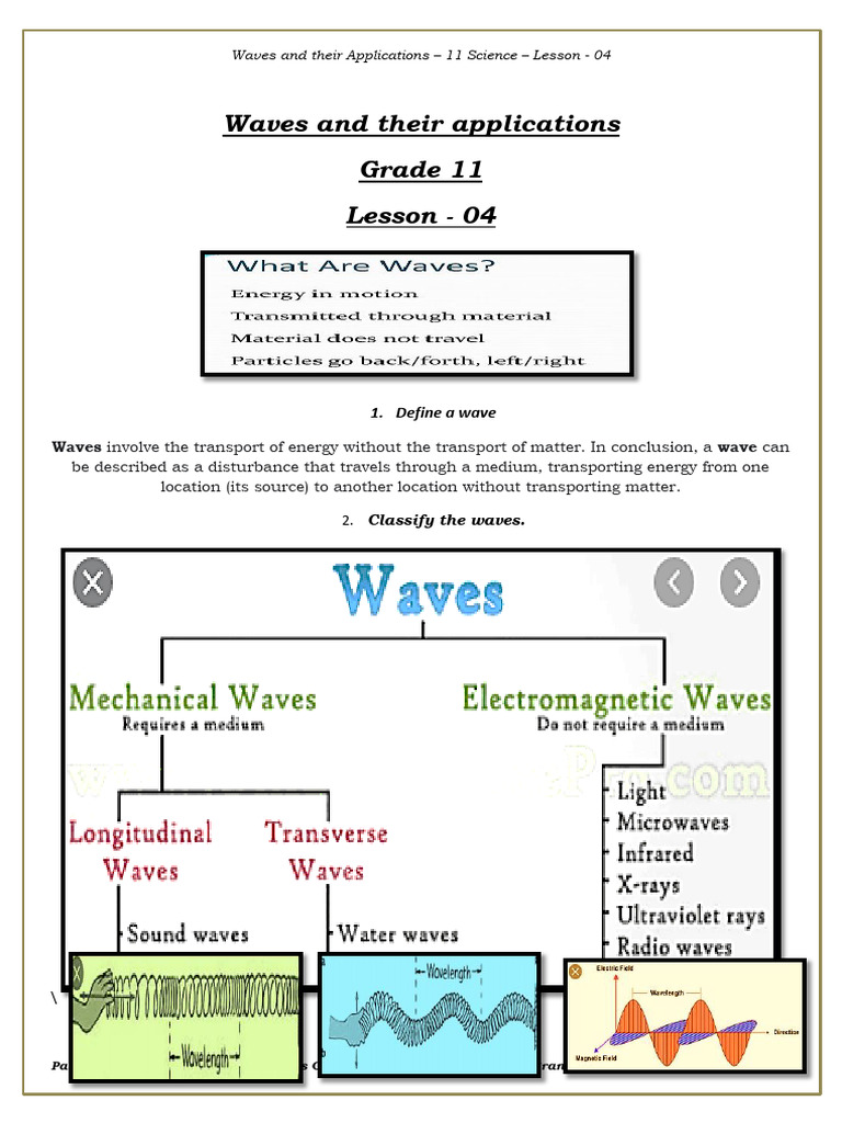 Waves and Their Applications in Science | PDF | Radiation ...