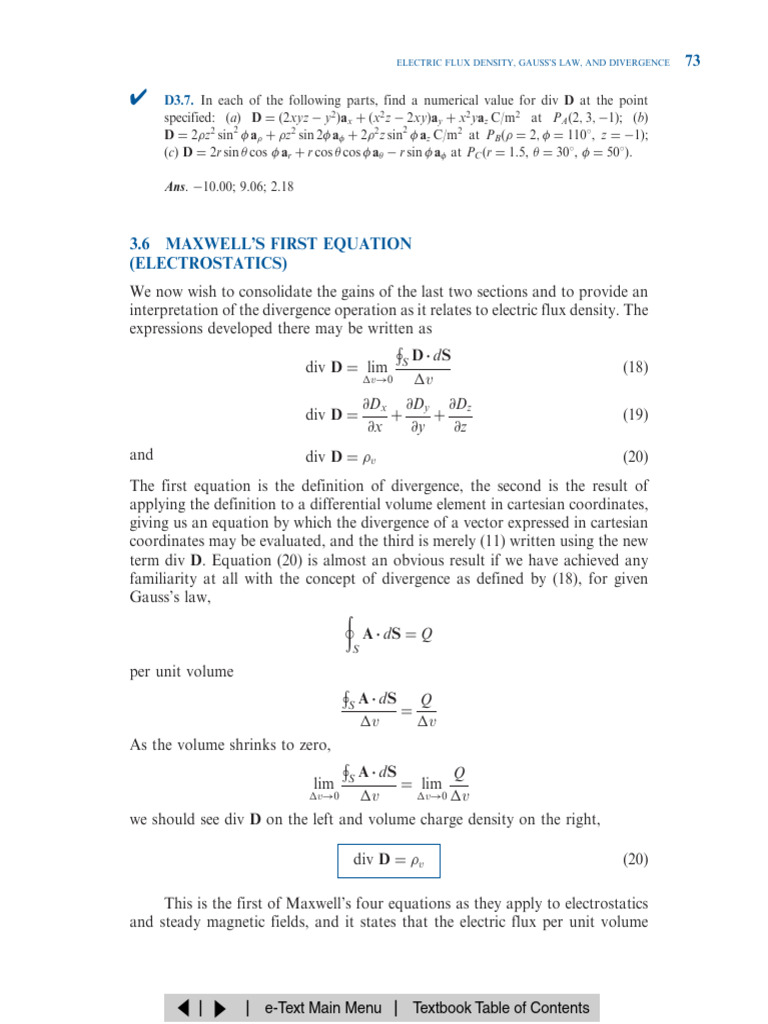 Section 4.2 Pages 85 To 90 | PDF | Divergence | Flux